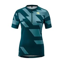 Gonso Damen Radtrikot "BESAGNO", blau, Gr. 38, 92% Polyester (Recycelt), 8% Elastan, Trikots, Leicht, schnell trocknend, optimaler