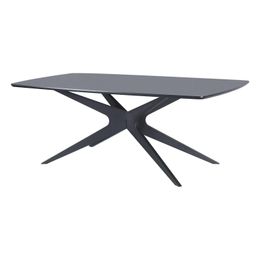 Esstisch OTTO HOME, B:200cm H:76cm T:100cm, schwarz, K&uuml;che, Tische, "Dakona", Tischplatte mit Holzstruktur, schwarze Metallbeine, H&ouml;he 76 cm