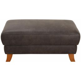 Hocker Home Affaire, B:101cm H:48cm T:66cm, grau, Struktur weich ( 97% Polyester, 3% Baumwolle);Luxus-Microfaser ALTARA NUBUCKr (100%