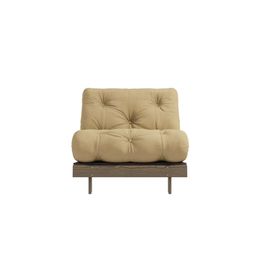 Daybett Karup Design, B:90cm H:85cm, gelb, Bezug: 80% Baumwolle, 20% Polyester, Daybetten, "Daybett Roots Schlafsofa – Gästebett & Sofa aus