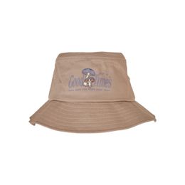 Trucker Cap MisterTee "MisterTee Unisex Good Times Bucket Hat", Damen, Gr. onesize, beige, 98% Baumwolle, 2% Elasthan, unifarben, Caps