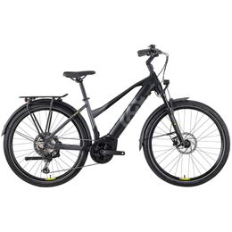 E-Bike "E-Trekkingbike Pather 2 Damen", 45cm, 27,5 Zoll (69,85cm), schwarz, HUSQVARNA E-BICYCLES, Elektrofahrräder, Pedelec, Elektrofahrrad für Damen