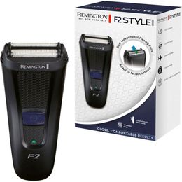 Remington Elektrorasierer "F2002 Style Series Foil Shaver F2", blau, B:4cm H:13,5cm T:6cm, Elektrorasierer, Pop-Up-Trimmer, abwaschbar, LED Anzeige,