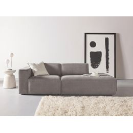 2-Sitzer Home Affaire, B:227cm H:71cm T:96cm, grau, 94% Polyester; 6% Nylon, Sofas, "Noord mit Kedernaht, Breite 227 cm", Cord, Struktur, Webstoff,