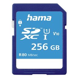 Hama Speicherkarte "SD Karte, Memory Fast, Class 10 UHS-I", 256 GB, blau, Speicherkarten