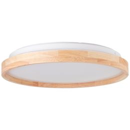 Brilliant Deckenleuchte "Alson", 1, Ø 39,5cm H: 6,5cm, 1 Stk., weiß, Wohnzimmer, Leuchten, LED - Nature Style - 2500 Lumen, mit Memory-Funktion - Ø