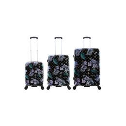 ELLE Damen Koffer "Floret"schwarz, bedruckt, Koffer, aus ABS- und PC-Materialien