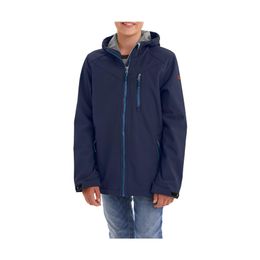 Killtec Jungen Softshelljacke "Boys Softshelljacke", blau, Gr. 128, Oberstoff: Oberseite: 100% Polyester, R&uuml;ckseite: 100% Polyester, Futter: 100%