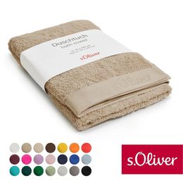 Duschtuch s.Oliver, B:70cm L:140cm, beige, Walkfrottier, Obermaterial: 100% Baumwolle, Handtücher, "s.Oliver, Premium Qualität, 600 gr/m², auch als