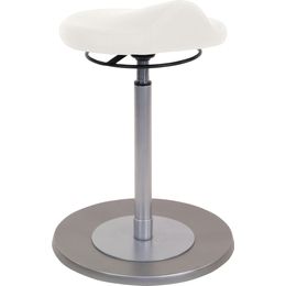 mayer Sitzmöbel Sitzhocker MAYER SITZMÖBEL, B:41cm H:60cm T:41cm, weiß, 100% Polyesterstrick mit Beschichtung 100% Vinyl, Büro, Hocker, "1101", Pendelhocker mit