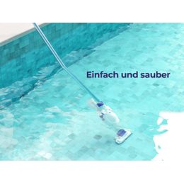 Poolbodensauger GRE, B:21cm H:82,5cm L:30cm, grau, Polyvinylchlorid (PVC), Poolbodensauger, batteriebetrieben