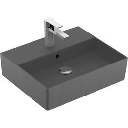 Villeroy & Boch Villeroy & Boch Memento 2.0 Waschtisch 4A225GI4 50 x 42 cm, Graphite C-plus, mit Hahnloch, mit &Uuml;berlauf