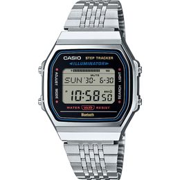CASIO VINTAGE Smartwatch, schwarz, Smartwatches, Armbanduhr, Herrenuhr, Damenuhr, Bluetooth,Stoppfunktion,Schrittzähler