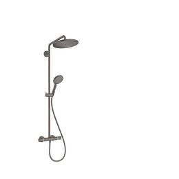 Hansgrohe Croma Select S Showerpipe 26891340 mit Thermostat und Handbrause, brushed black chrome