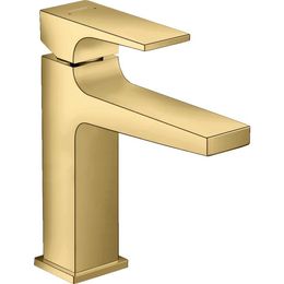 Hansgrohe Metropol Waschtisch-Einhebelmischer 32507990 Ausladung 135 mm, Push-Open Ablaufgarnitur, polished gold optic