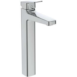 Ideal Standard CeraPlan Waschtischarmatur BD238AA Ausladung 138mm, mit verl&auml;ngertem Sockel, verchromt, mit Metall-Ablaufgarnitur