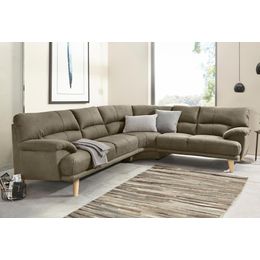 Polsterecke Trendmanufaktur, B:280cm H:87cm T:240cm, braun, Sofas, "Cecilia, italienisches Designsprache, modern und komfortabel, L-Form", toller