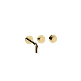 Herzbach MODUL7 PUSH TA Waschtisch- 70.702403.1.03 Wandbatterie Fertigset 240mm PVD Gold