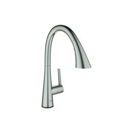 Grohe Zedra Sp&uuml;ltischmischer 30219DC2 supersteel, herausziehbare Brause, elektronisch, Batterie-Stromversorgung