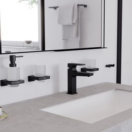 Hansgrohe Metropol Waschtisch-Einhebelmischer 32507340 Ausladung 135 mm, Push-Open Ablaufgarnitur, brushed black chrome