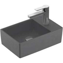 Villeroy & Boch Villeroy & Boch Memento 2.0 Handwaschbecken 432340I4 40 x 26 cm, Graphite C-plus, mit Hahnloch, ohne &Uuml;berlauf