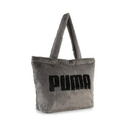 Puma Kinder Shopper "UP Faux Fur 17 l Shopper Mädchen und Damen", grau, Polyester, Taschen