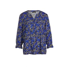 GOLDNER Damen Schlupfbluse "Elegante Printbluse mit Rundhalsausschnitt", blau, Gr. 40, Obermaterial: 100% Viskose CV., Blusen