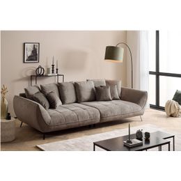 Big-Sofa, B:311cm H:95cm T:130cm, grau, exxpo - SOFA FASHION, Sofas, "Triton Mega Sofa,toller Sitzkomfort, Steppung im Sitz, Breite 311cm",