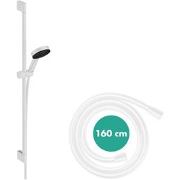 Hansgrohe Pulsify Select S Brauseset 24170700 3jet, Relaxation, mit Brausestange 90cm, mattwei&szlig;