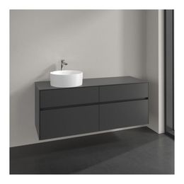 Villeroy & Boch Villeroy und Boch Collaro Waschtischunterschrank C046B0VR 140x54,8x50cm, Waschtisch links, LED-Beleuchtung 10,4W, graphite