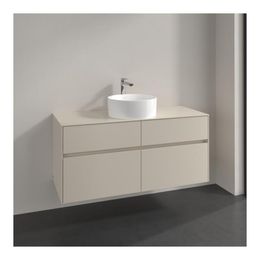 Villeroy & Boch Villeroy und Boch Collaro Waschtischunterschrank C041B0VN 120x54,8x50cm, Waschtisch mittig, LED-Beleuchtung 8,8 W, cashmere grey