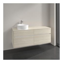Villeroy & Boch Villeroy und Boch Collaro Waschtischunterschrank C046B0AA 140x54,8x50cm, Waschtisch links, LED-Beleuchtung 10,4W, white oak