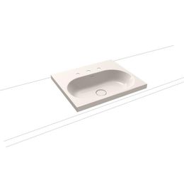 Kaldewei Centro Aufsatzwaschtisch 902806033231 3055, 60x50x4cm, pergamon Perl-Effekt, ohne &Uuml;berlauf, 3 Hahnl&ouml;cher