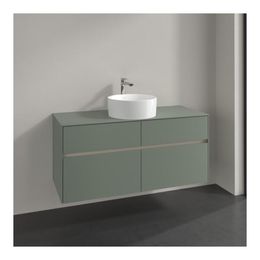 Villeroy & Boch Villeroy und Boch Collaro Waschtischunterschrank C041B0AF 120x54,8x50cm, Waschtisch mittig, LED-Beleuchtung 8,8 W, soft green