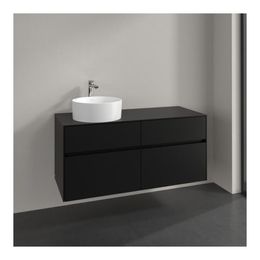 Villeroy & Boch Villeroy und Boch Collaro Waschtischunterschrank C042B0VL 120x54,8x50cm, Waschtisch links, LED-Beleuchtung 8,8 W, volcano black