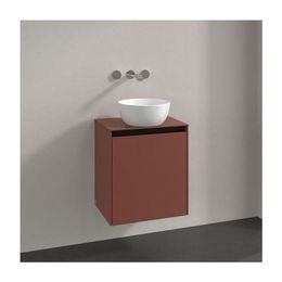 Villeroy & Boch Villeroy und Boch Collaro Waschtischunterschrank C149B0AH 50x54,8x38cm, Waschtisch mittig, LED-Beleuchtung 3,4 W, wine red