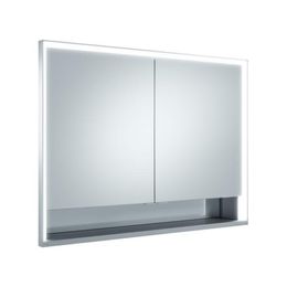 KEUCO Royal Lumos Spiegelschrank 14314171304 1000 x 735 x 165 mm, Wandeinbau, silber-eloxiert, Spiegelheizung, 2 kurze T&uuml;ren