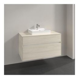 Villeroy & Boch Villeroy und Boch Collaro Waschtischunterschrank C016B0AA 100x54,8x50cm, Waschtisch mittig, LED-Beleuchtung 7,3 W, white oak