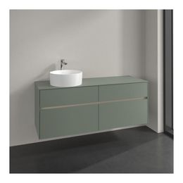 Villeroy & Boch Villeroy und Boch Collaro Waschtischunterschrank C046B0AF 140x54,8x50cm, Waschtisch links, LED-Beleuchtung 10,4W, soft green