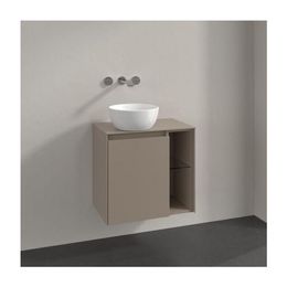Villeroy & Boch Villeroy und Boch Collaro Waschtischunterschrank C152B0VM 60x54,8x38cm, Waschtisch links, LED-Beleuchtung 2,9 W, taupe