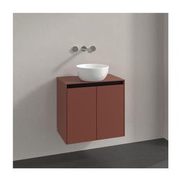 Villeroy & Boch Villeroy und Boch Collaro Waschtischunterschrank C150B0AH 60x54,8x38cm, Waschtisch mittig, LED-Beleuchtung 4,2 W, wine red