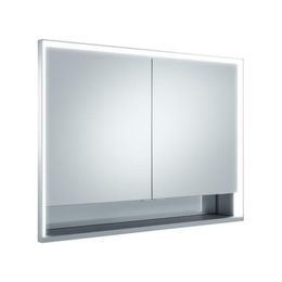 KEUCO Royal Lumos Spiegelschrank 14318171304 1050 x 735 x 165 mm, Wandeinbau, silber-eloxiert, Spiegelheizung, 2 kurze T&uuml;ren