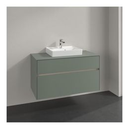 Villeroy & Boch Villeroy und Boch Collaro Waschtischunterschrank C016B0AF 100x54,8x50cm, Waschtisch mittig, LED-Beleuchtung 7,3 W, soft green
