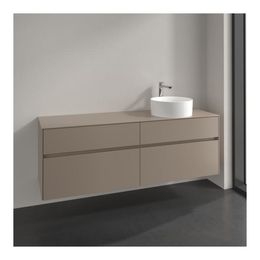 Villeroy & Boch Villeroy und Boch Collaro Waschtischunterschrank C051B0VM 160x54,8x50cm, Waschtisch rechts, LED-Beleuchtung 12W, taupe