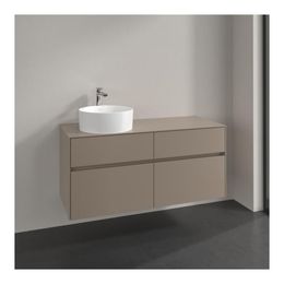 Villeroy & Boch Villeroy und Boch Collaro Waschtischunterschrank C042B0VM 120x54,8x50cm, Waschtisch links, LED-Beleuchtung 8,8 W, taupe