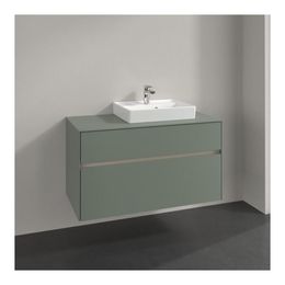 Villeroy & Boch Villeroy und Boch Collaro Waschtischunterschrank C015B0AF 100x54,8x50cm, Waschtisch rechts, LED-Beleuchtung 7,3 W, soft green