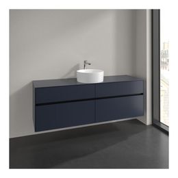 Villeroy & Boch Villeroy und Boch Collaro Waschtischunterschrank C049B0VQ 160x54,8x50cm, Waschtisch mittig, LED-Beleuchtung 12W, marine blue