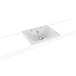 Kaldewei Silenio Aufsatzwaschtisch 903906033001 3040, 60x46x4cm, weiss Perl-Effekt, 3 Hahnl&ouml;cher
