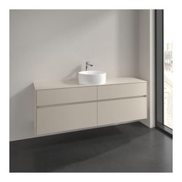 Villeroy & Boch Villeroy und Boch Collaro Waschtischunterschrank C049B0VN 160x54,8x50cm, Waschtisch mittig, LED-Beleuchtung 12W, cashmere grey