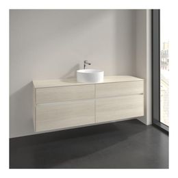 Villeroy & Boch Villeroy und Boch Collaro Waschtischunterschrank C049B0AA 160x54,8x50cm, Waschtisch mittig, LED-Beleuchtung 12W, white oak